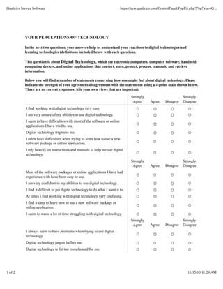 Digital Technology Self-efficacy Measure | PDF