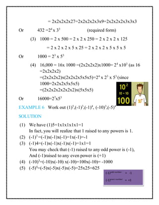 Digital textbook -EXPONENTS AND POWERS | DOCX