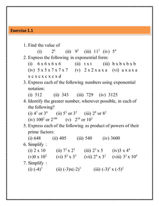 Digital textbook -EXPONENTS AND POWERS | DOCX
