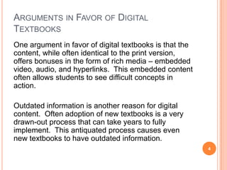 Digital Textbooks | PPTX | College Education | Education