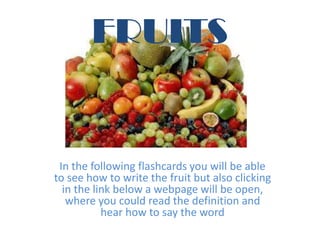 Flashcards fruits | PPT