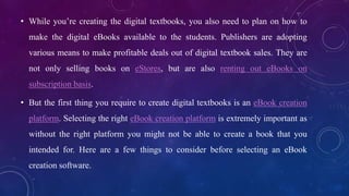 Digital texts & e content | PPTX