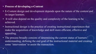 Digital texts & e content | PPTX