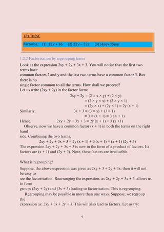 Digital text Mathematics Factorisation BEd | PDF