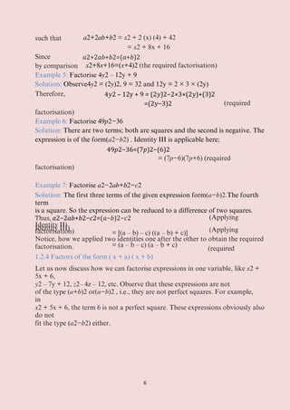 Digital text Mathematics Factorisation BEd | PDF