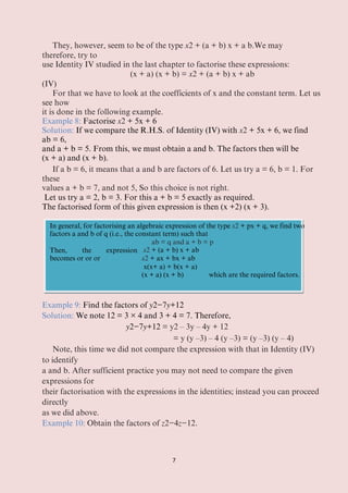 Digital text Mathematics Factorisation BEd | PDF