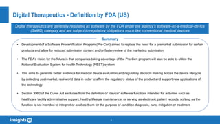 Digital Therapeutics Regulatory Process, Update and Trends | PDF