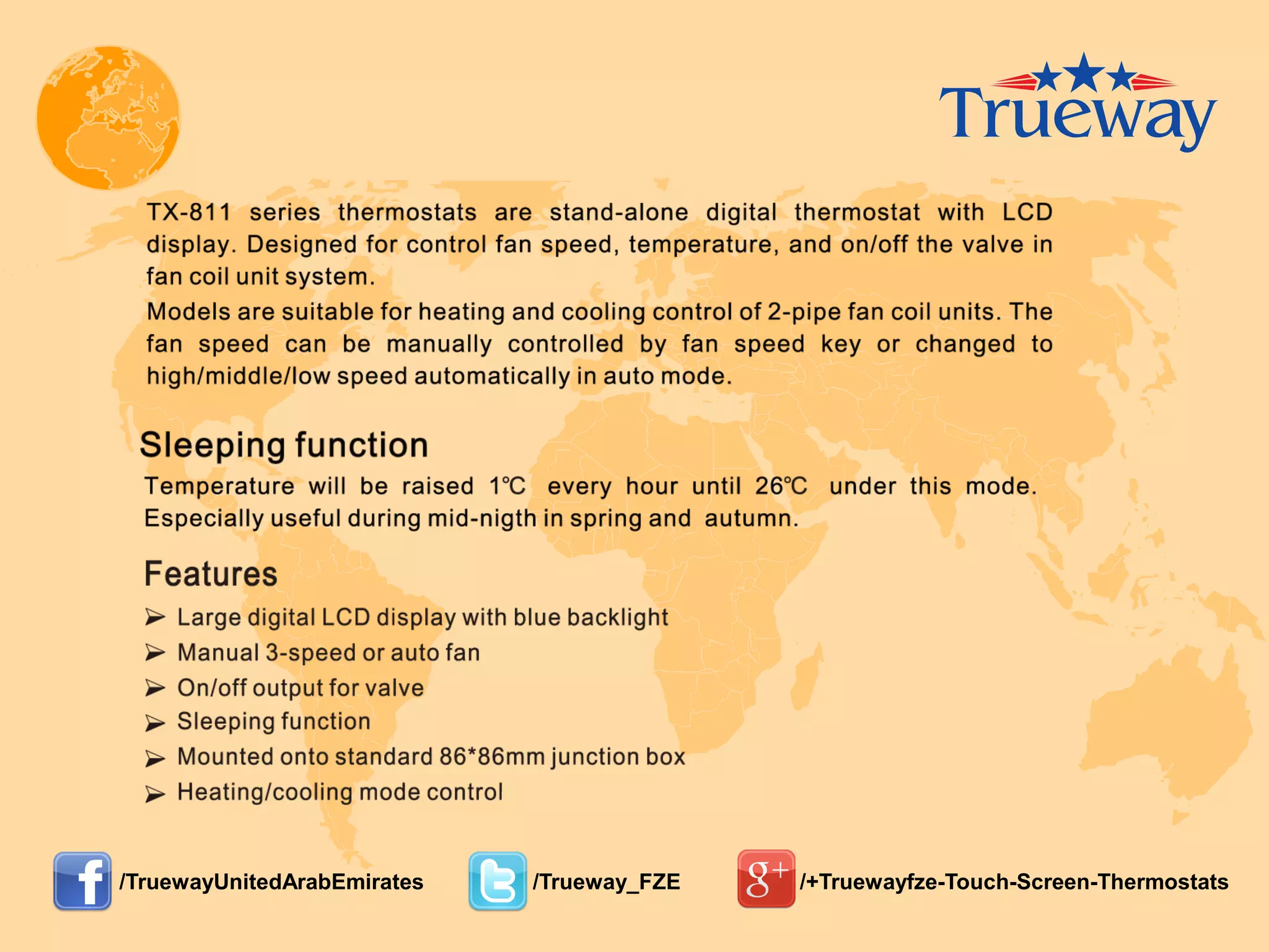 Digital Thermostat | Trueway | TX811 | ODP