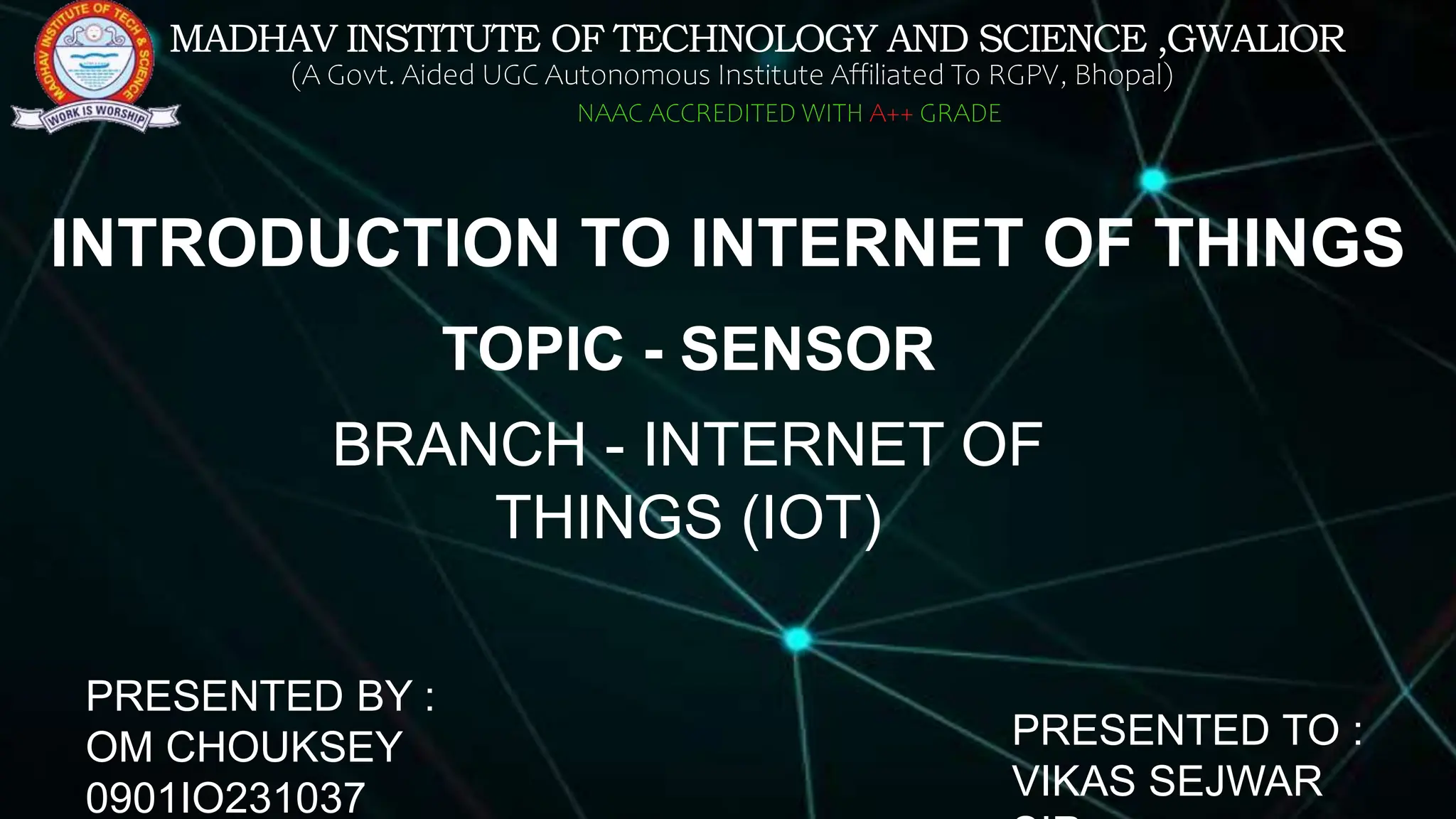 internet of things about sensors technology.pptx | Internet of Things | Internet