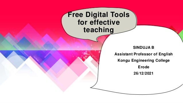 Free digital tools for effective teaching | PPT