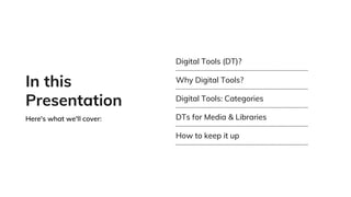 Digital Tools for Media & Libraries | PDF