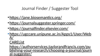 Digital Tools for Research and Researcher Profile | PPTX