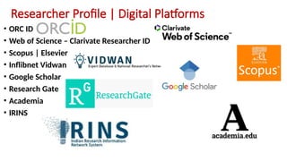 Digital Tools for Research and Researcher Profile | PPTX