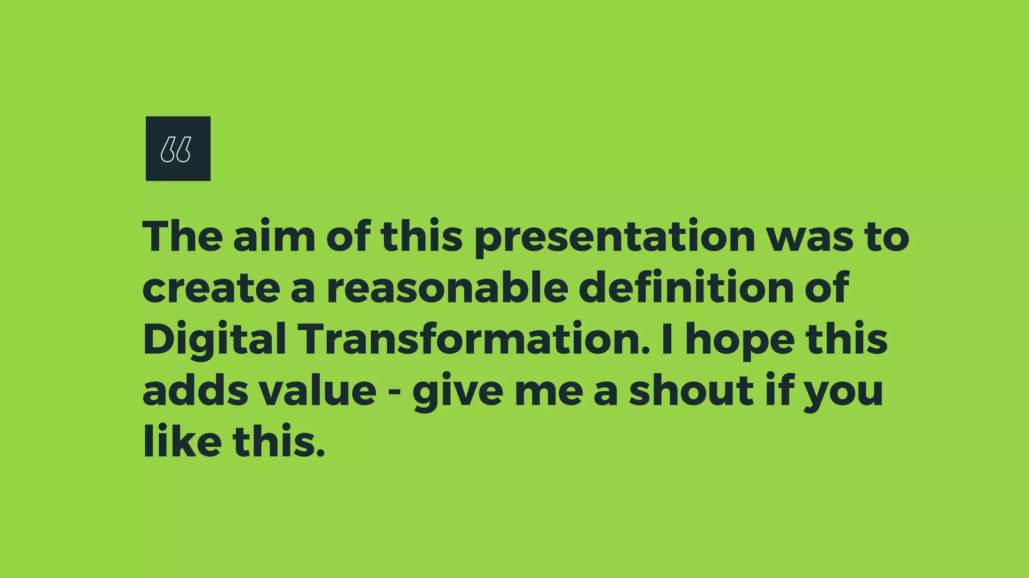 Digital transformation - A New Definiton | PPT