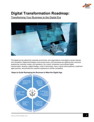 Digital Transformation Roadmap: Transforming Your Business to the Digital Era | PDF
