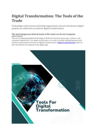 What are the best digital transformation tools for your business? | PDF
