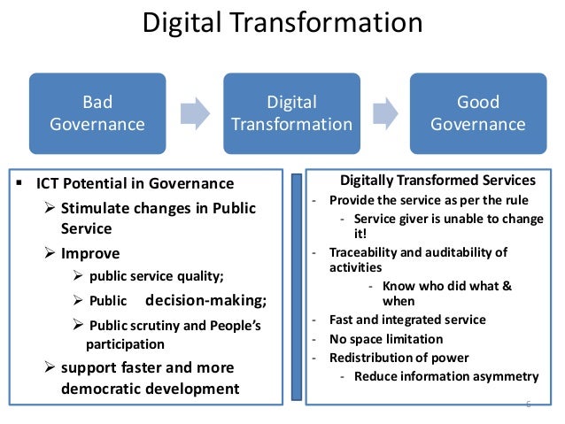 Digital transformation and good governance