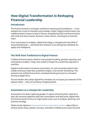 How Digital Transformation Is Reshaping Financial Leadership | DOCX