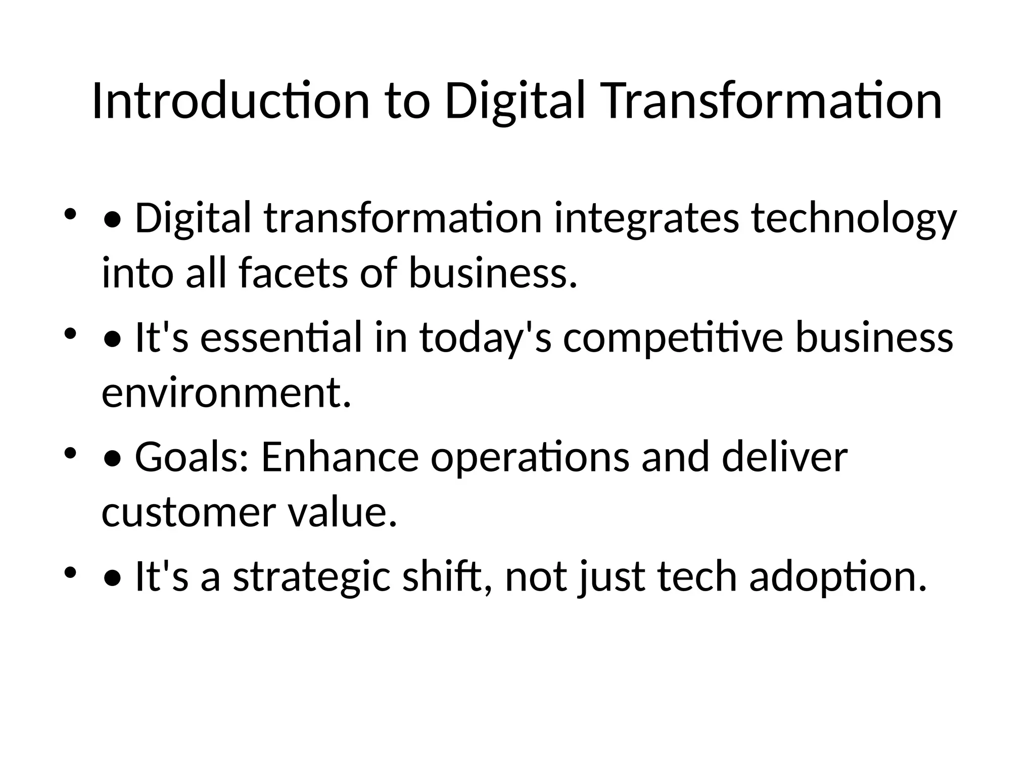 Digital Transformation Framework Presentation Pptx Business I T Business