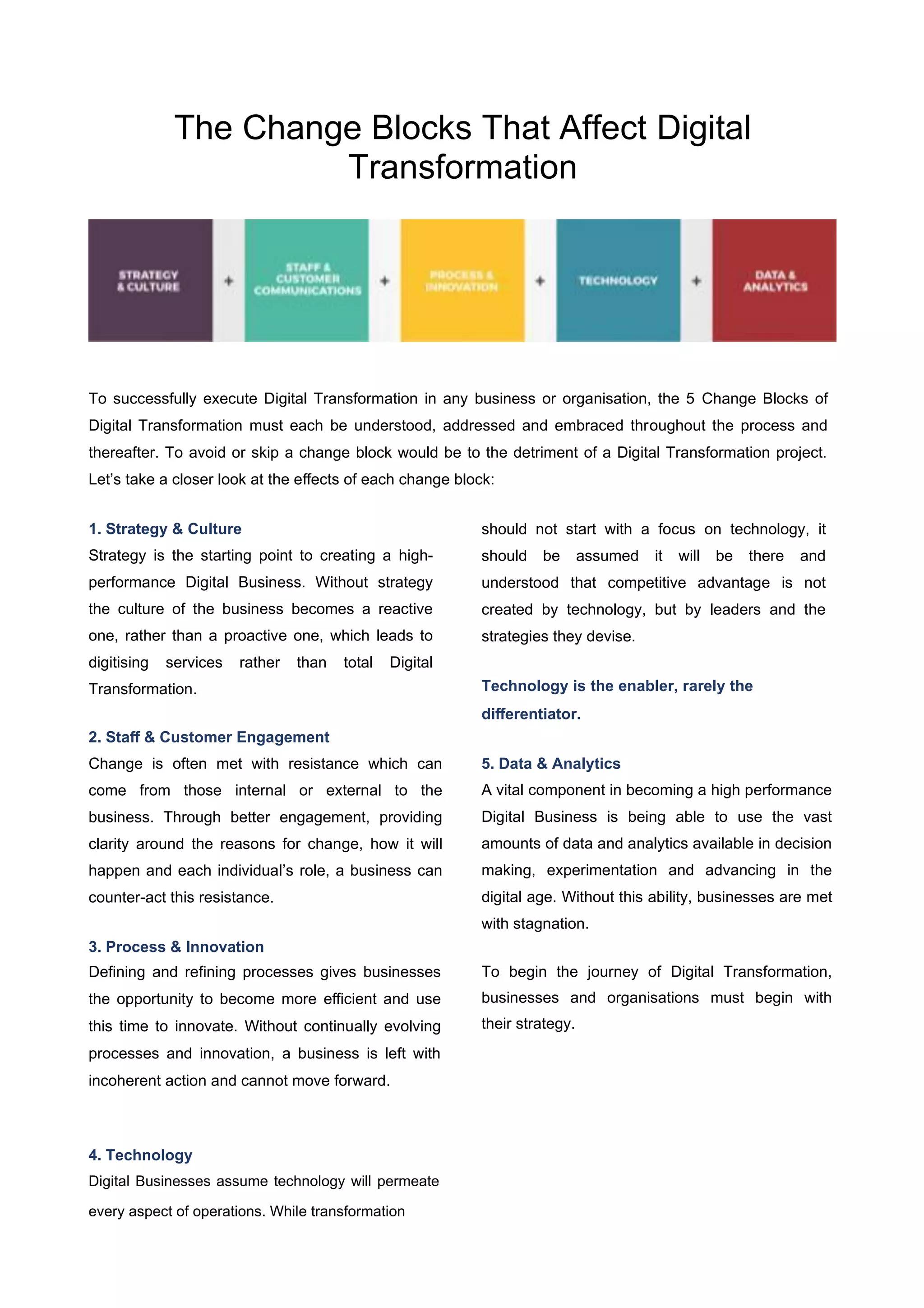 Digital transformation guide and checklist 2020 | PDF