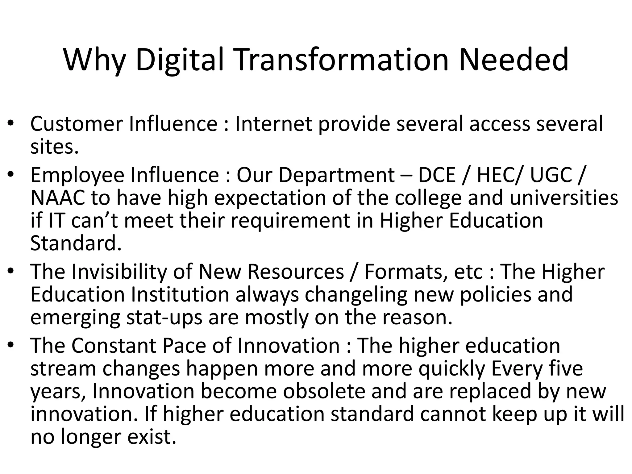 Digital transformation in academic libraries | PPTX