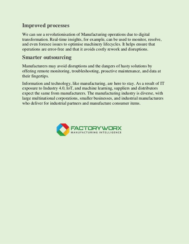 Digital Transformation in Manufacturing Industry | PDF