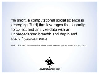 Digital Transformation in Social Science | PPTX | Technology & Computing