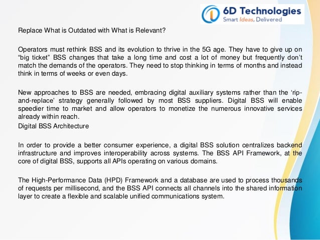 Digital transformation in the bss space | PDF | IT and Internet Support ...