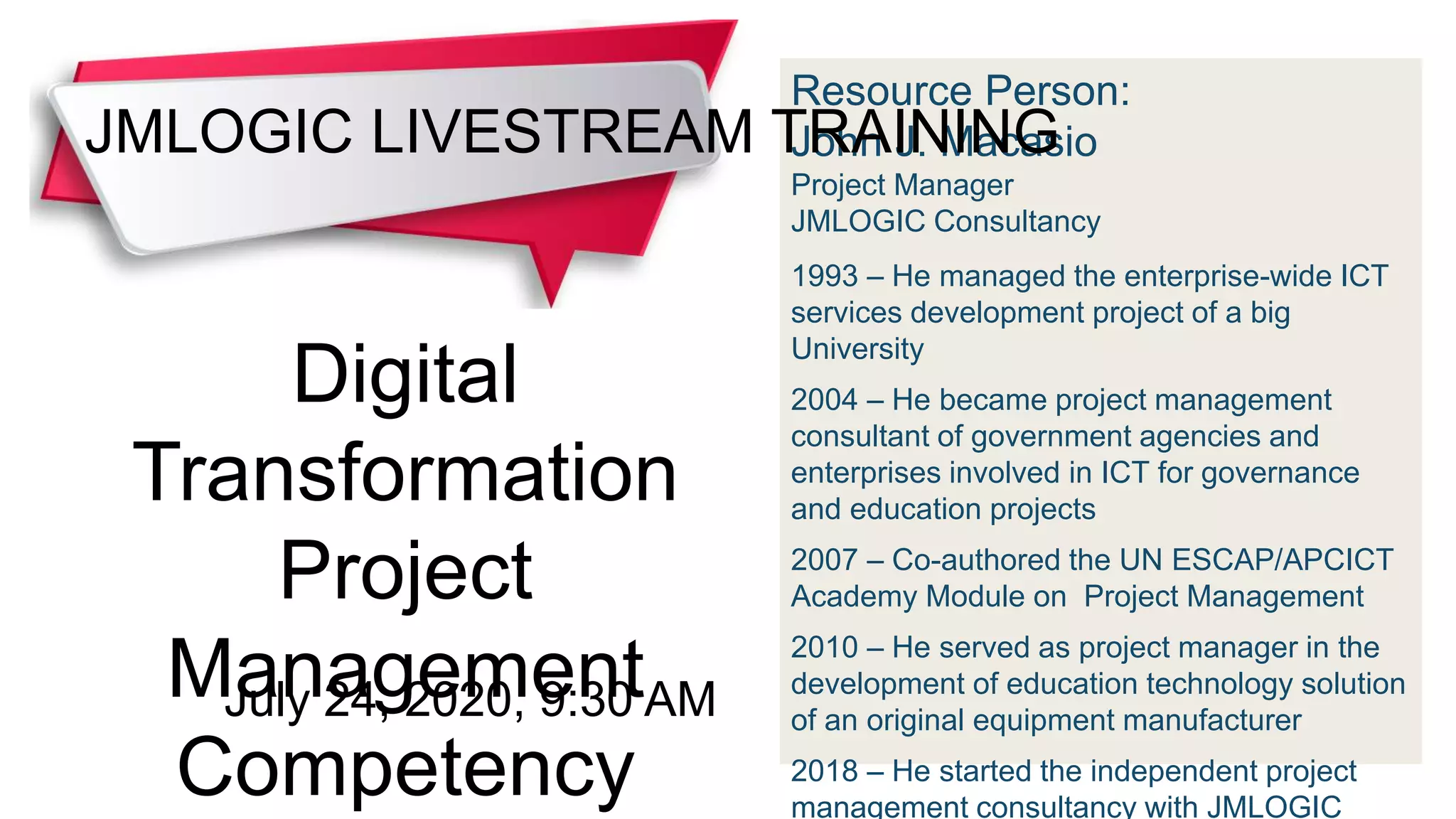 Project Management Competency Guide for Digital Transformation | PPTX | Business | Business and ...