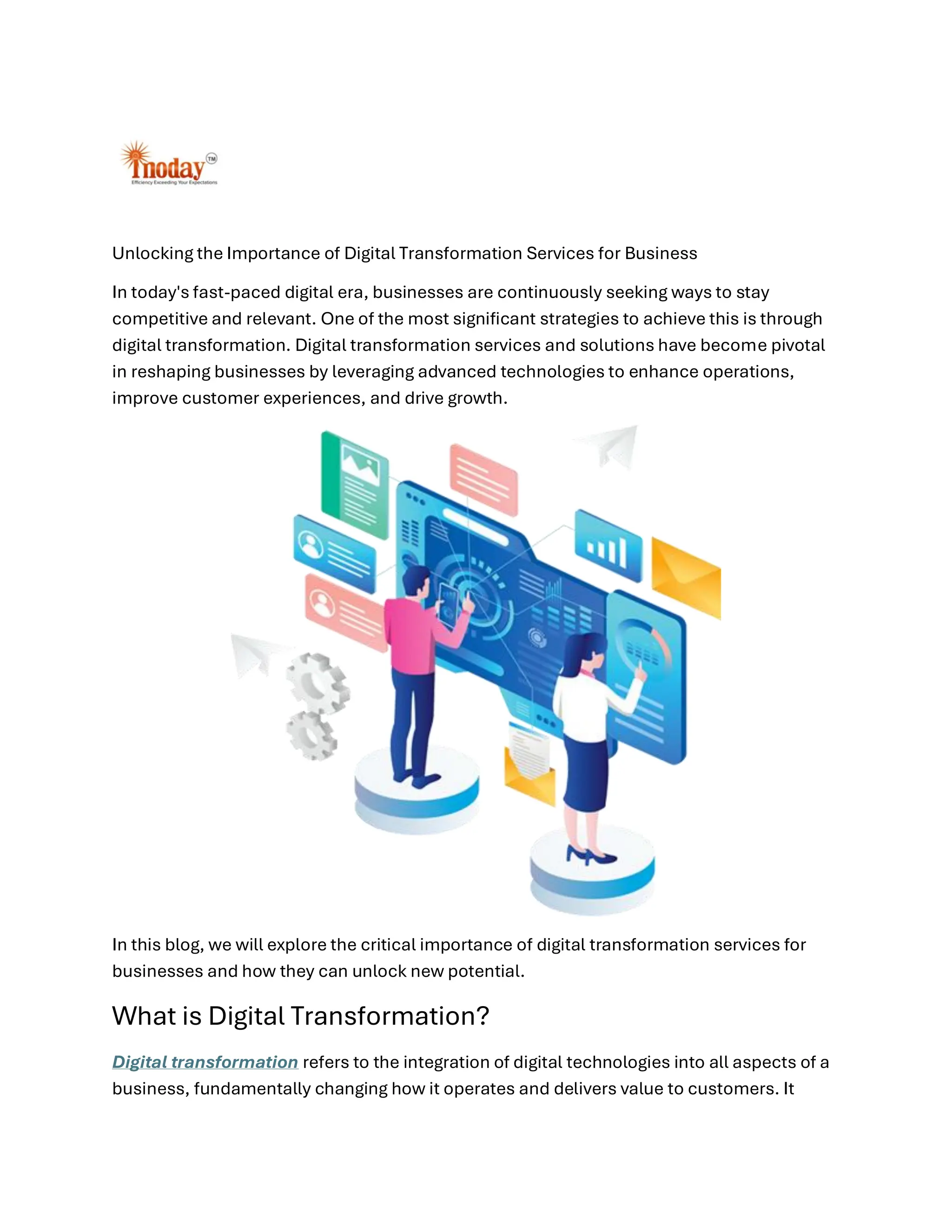 Advantages of Digital Transformation Services | PDF | Business I.T. | Business