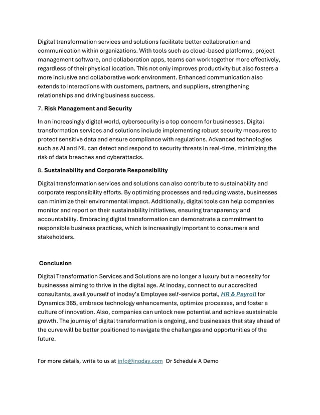 Advantages of Digital Transformation Services | PDF | Business I.T. | Business