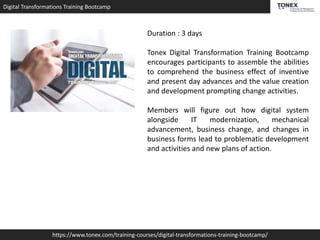 Digital Transformations Training, IT Modernization Course - Tonex ...