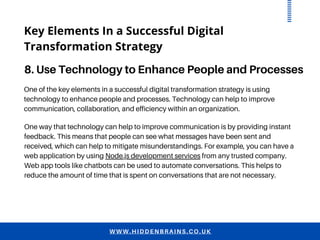 Key Elements of a Successful Digital Transformation Strategy | PPT