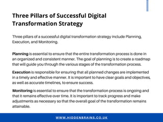 Key Elements of a Successful Digital Transformation Strategy | PDF
