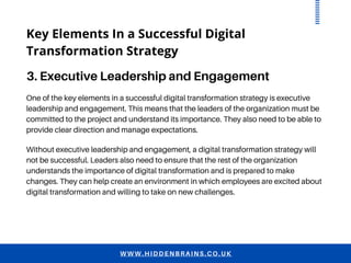 Key Elements of a Successful Digital Transformation Strategy | PDF