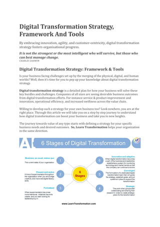 Digital Transformation Strategy: Framework & Tools | PDF