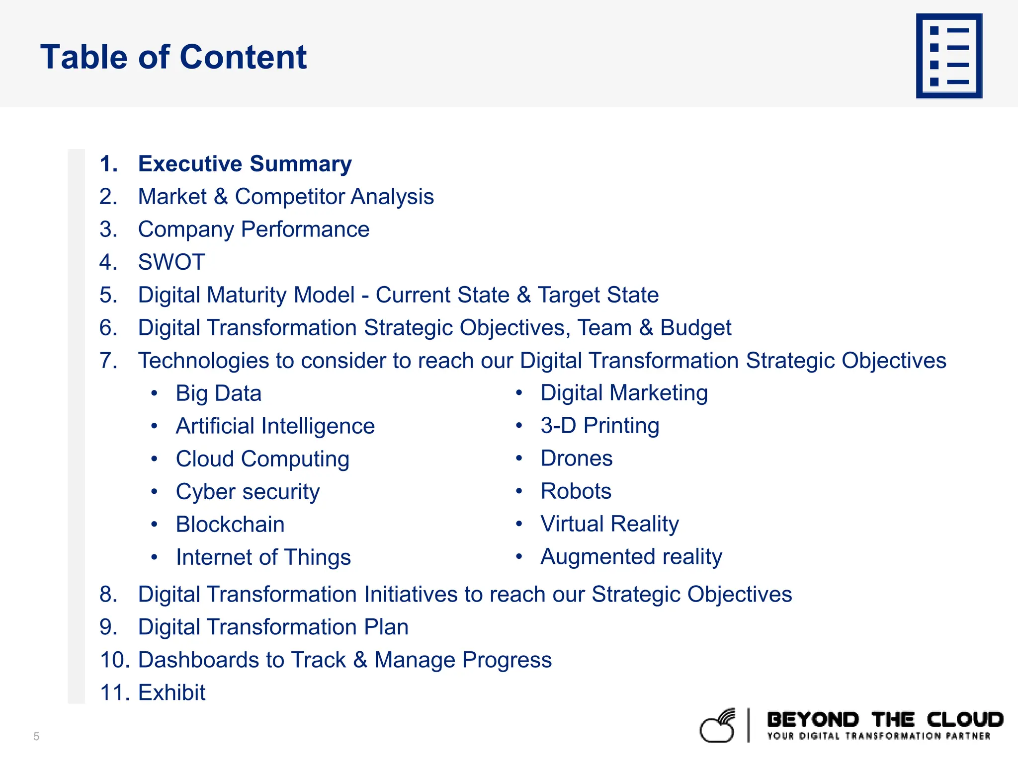 Digital Transformation Strategy & Plan Templates - www.beyondthecloud ...