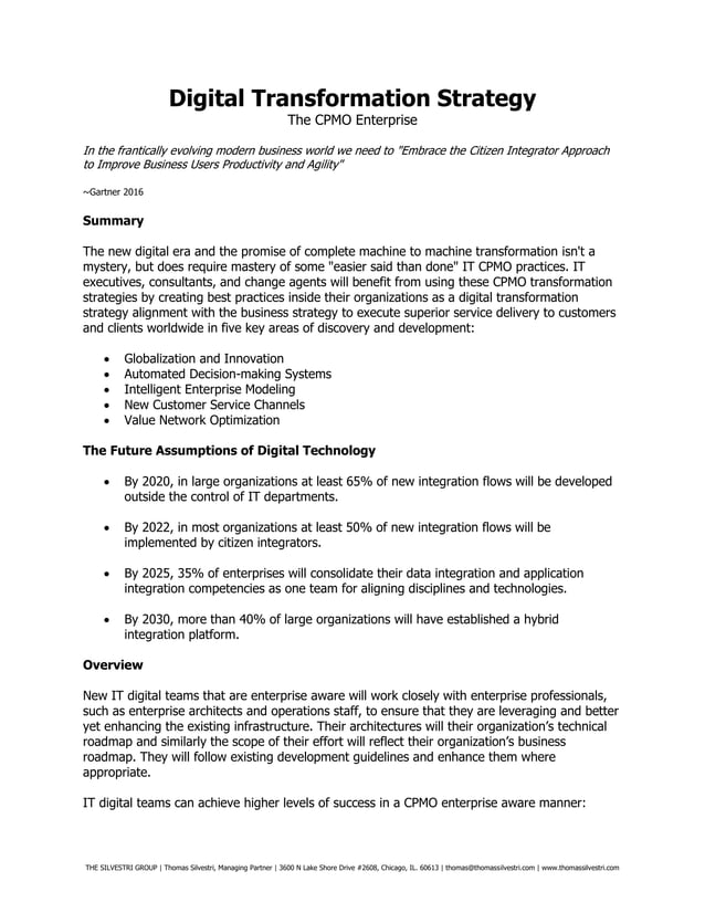 Digital Transformation Strategy | PDF