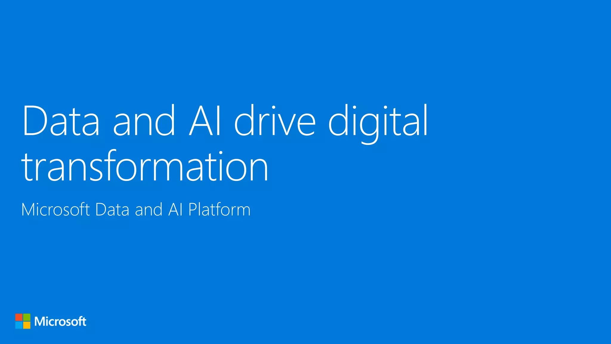 Digital transformation with microsoft data and ai | PPT