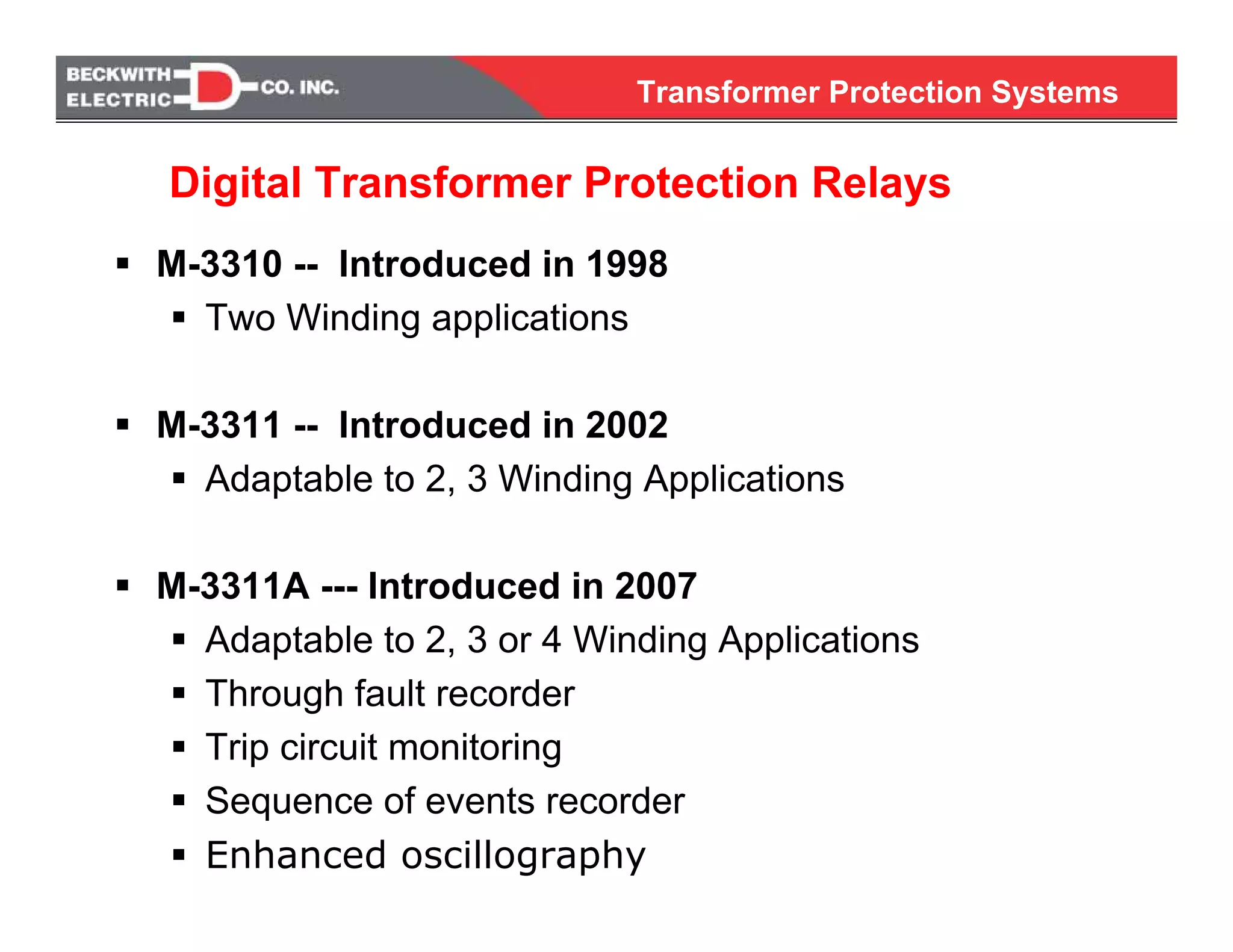 Digital transformer protection systems | PDF