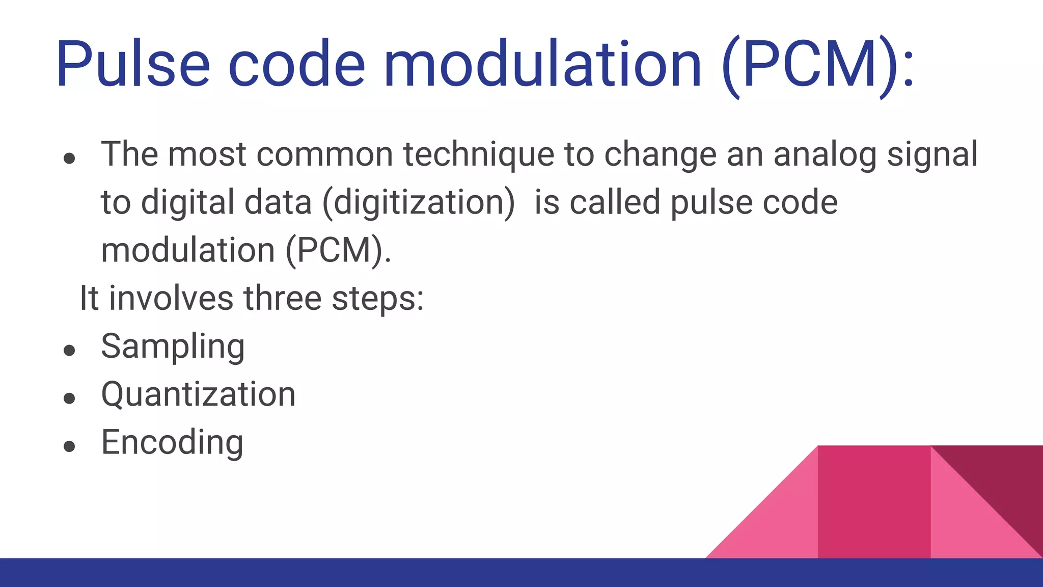 Digital transmission & analog Digital to conversion | PPTX
