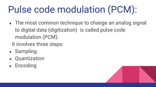 Digital transmission & analog Digital to conversion | PPTX