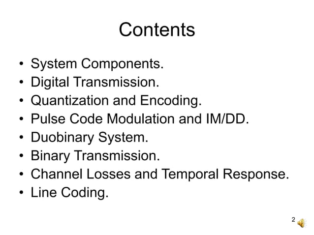 Digital Transmission Systems Ppt