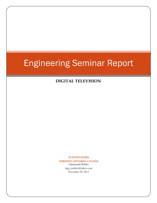 Digital TV Seminar Report | PDF
