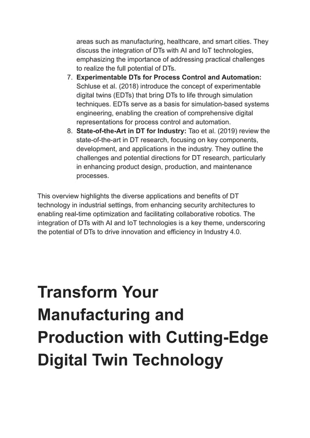 Exploring Digital Twins: A Comprehensive Study | PDF | Technology Industry | Industries