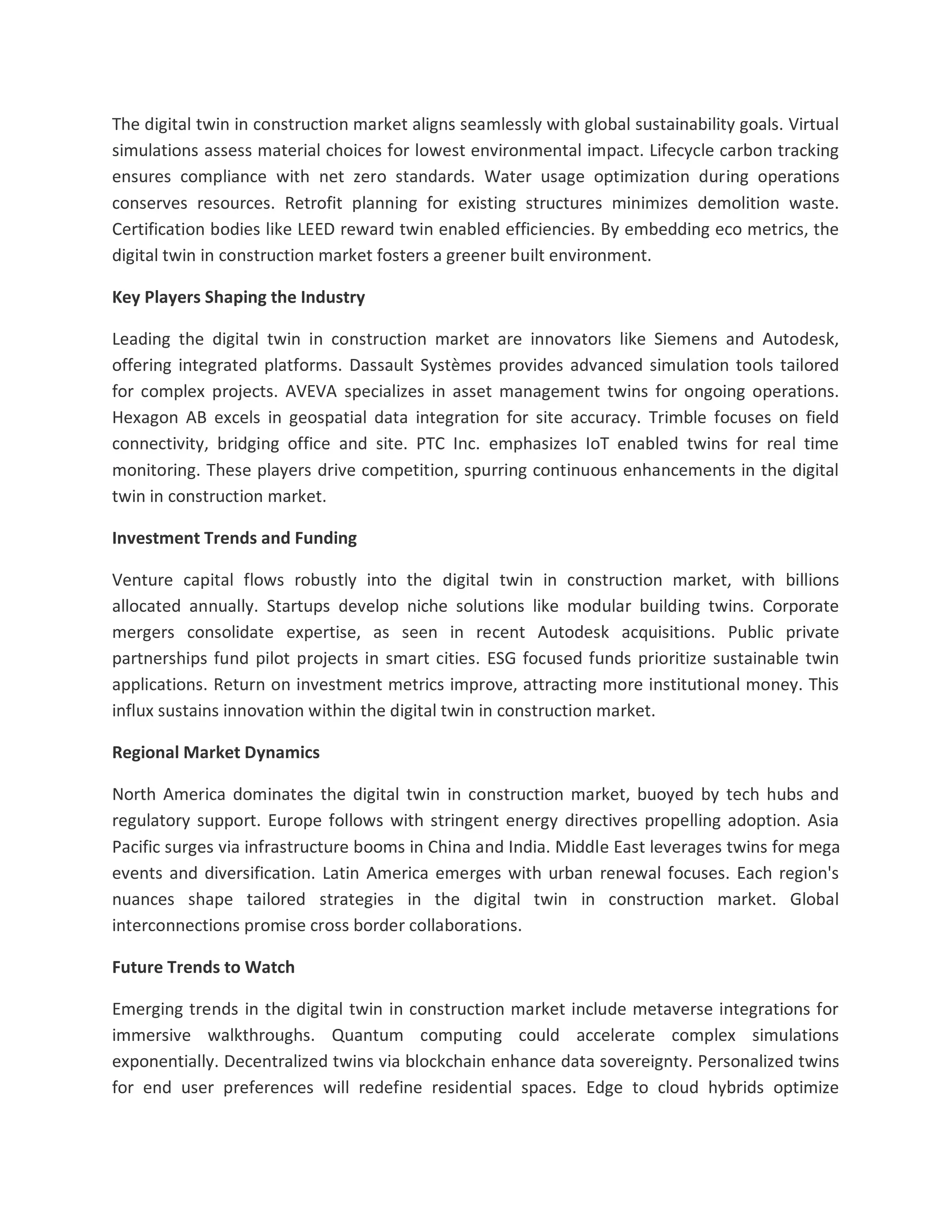 Digital Twin Construction Marke Size, Share & Trends 2025-2030 | PDF