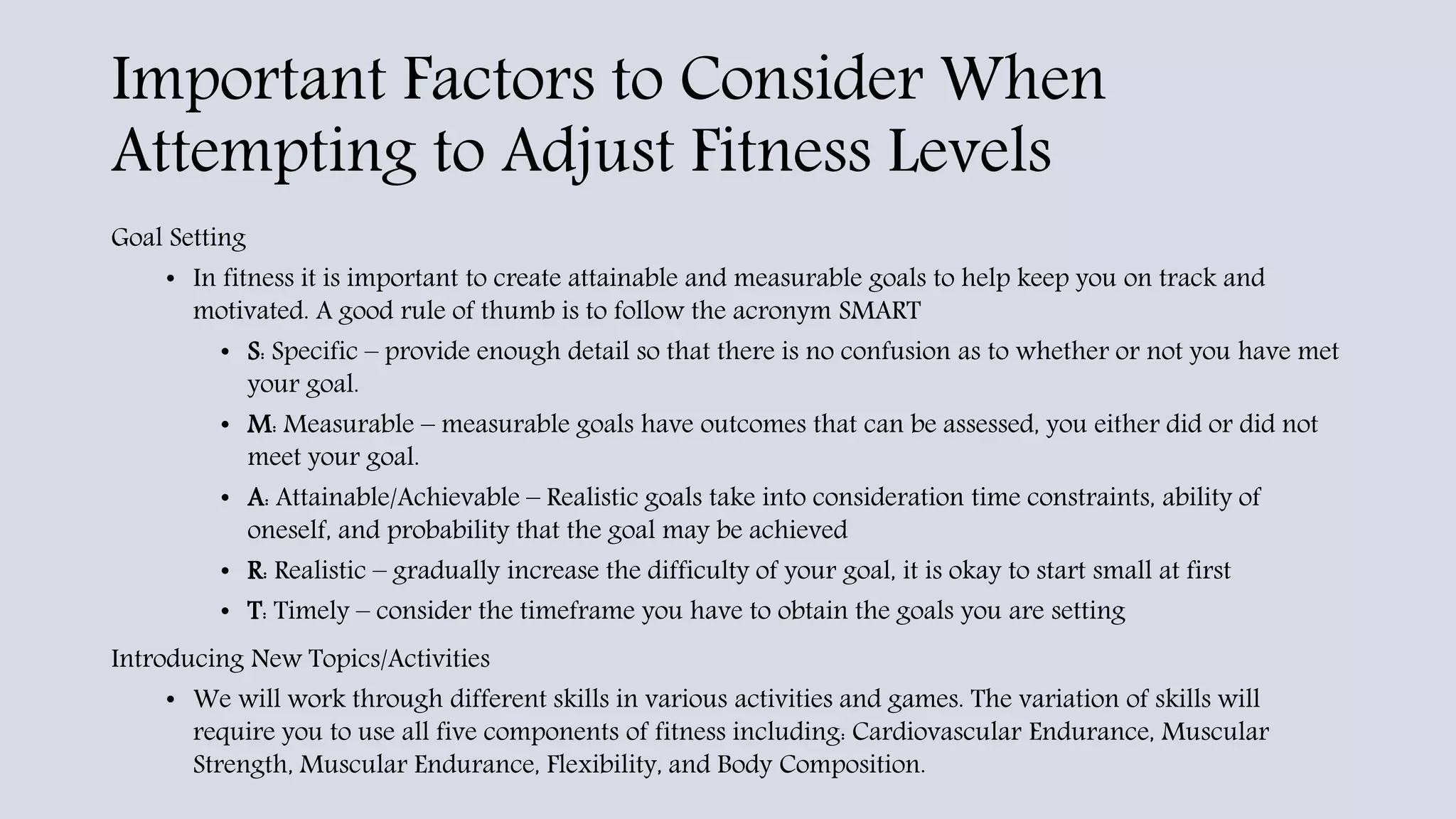 Understanding the Levels of Physical Activity | PPTX