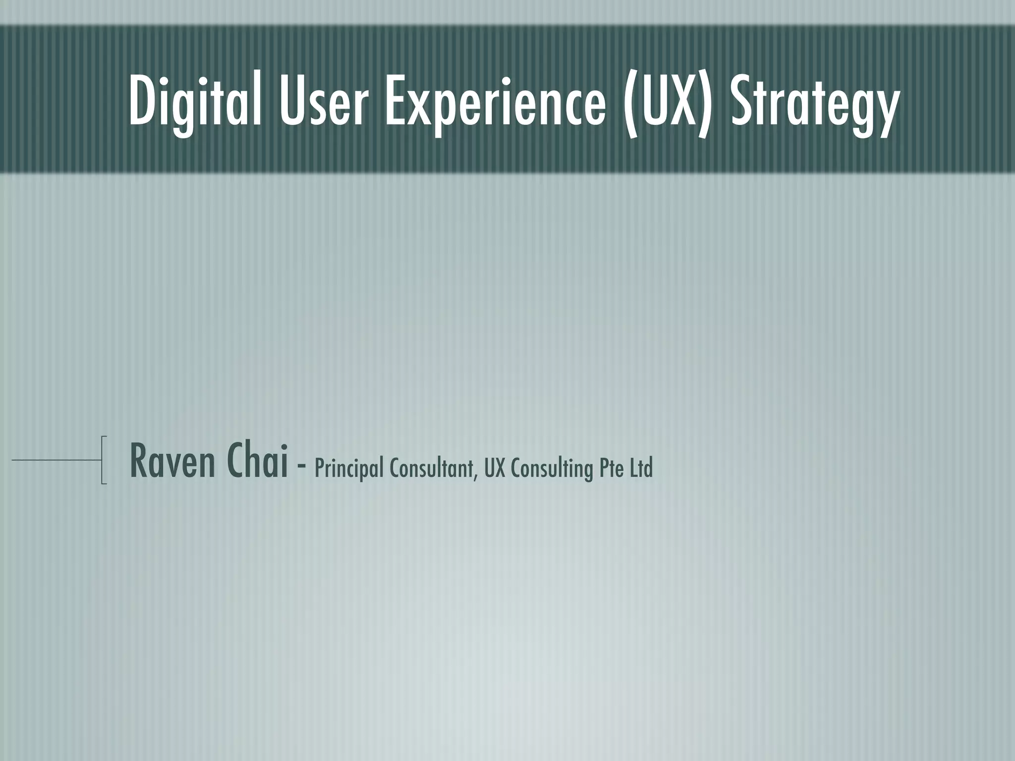 Digital ux strategy | PPT