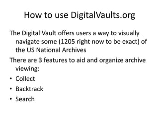 How to Use Digital Vault | PPT