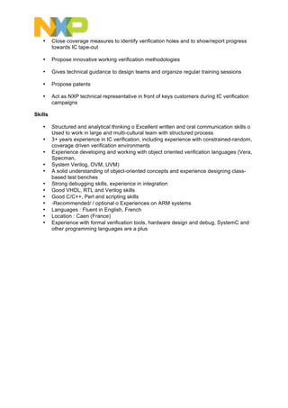 Digital verification engineer france | PDF